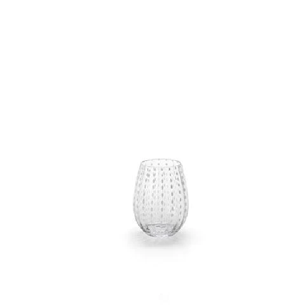 Stemless White Dot Glass - Boutique Marie Dumas