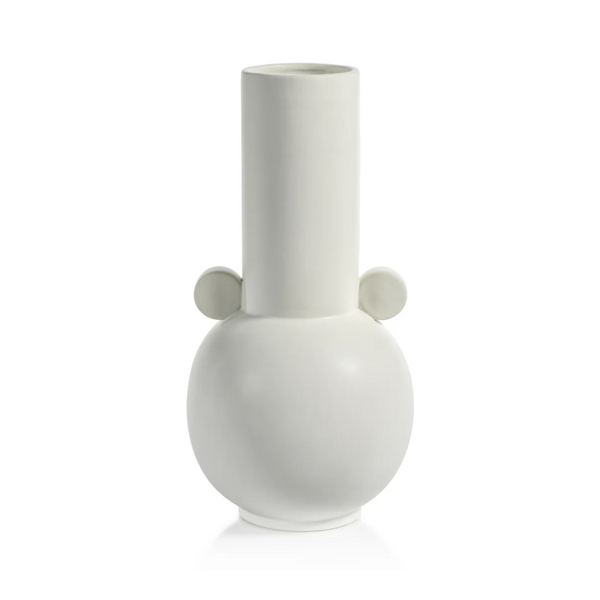 Beau White Ceramic Vase - Boutique Marie Dumas