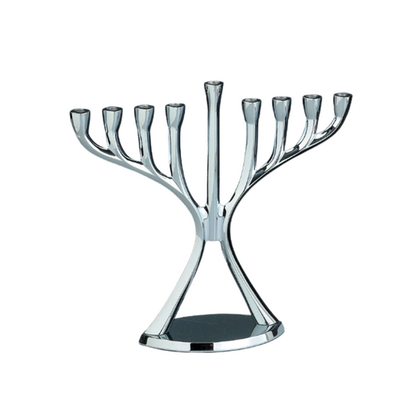 Small Silver Modern Menorah - Boutique Marie Dumas