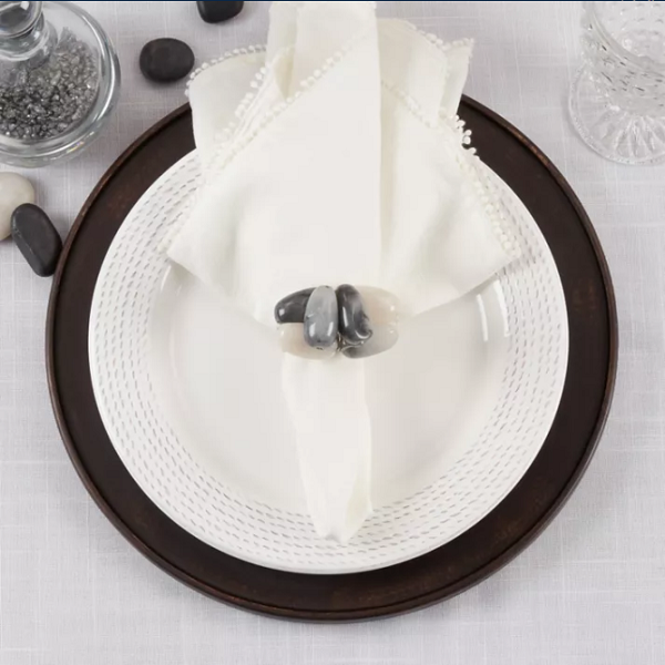 Stone Cluster Napkin Rings Set of 4 - Boutique Marie Dumas
