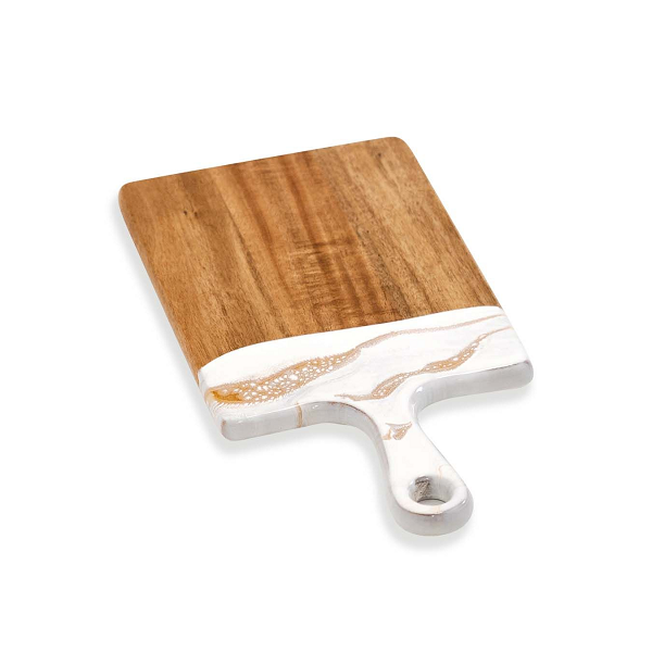 Large Gold Quartz Acacia Cheese Board - Boutique Marie Dumas